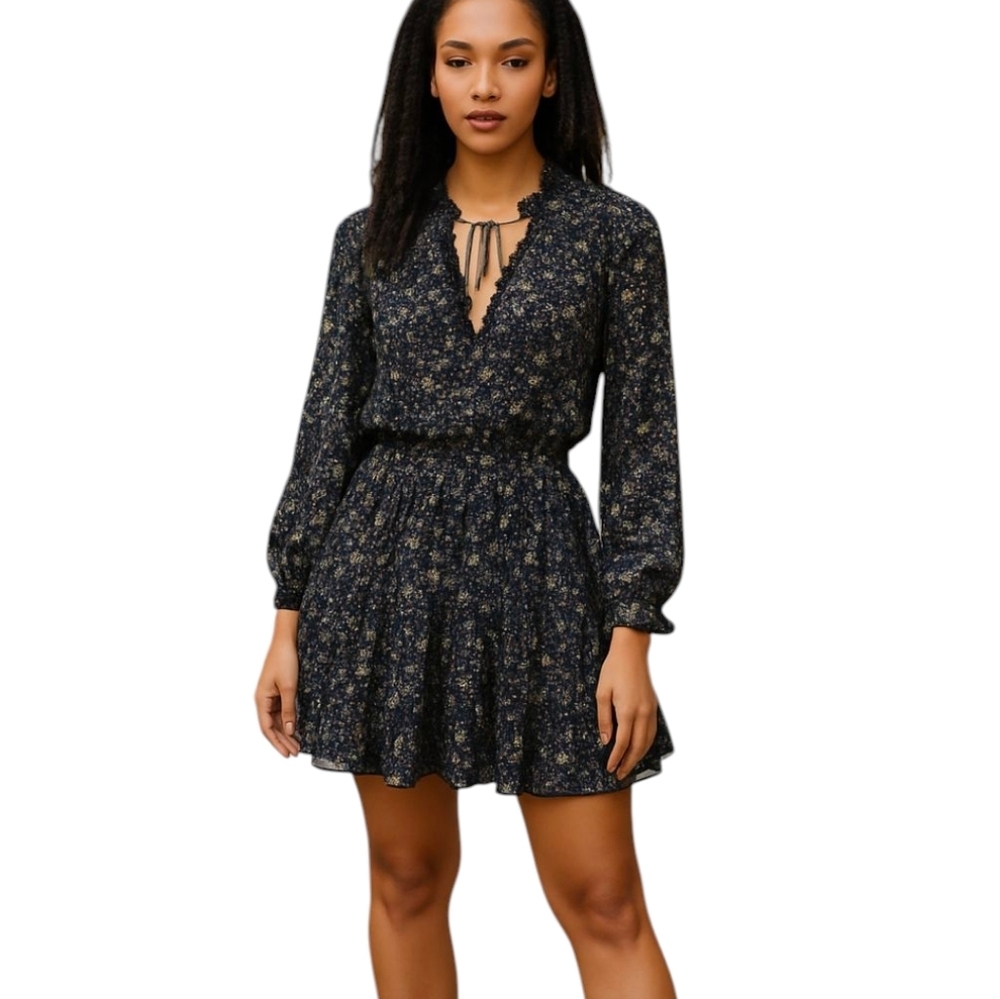 Decker Dark Academia Whimsigoth Career Tiered Dress D… - Gem